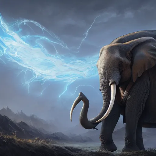 Anthropomorphized Elephant casting epic world spell, | Stable Diffusion ...
