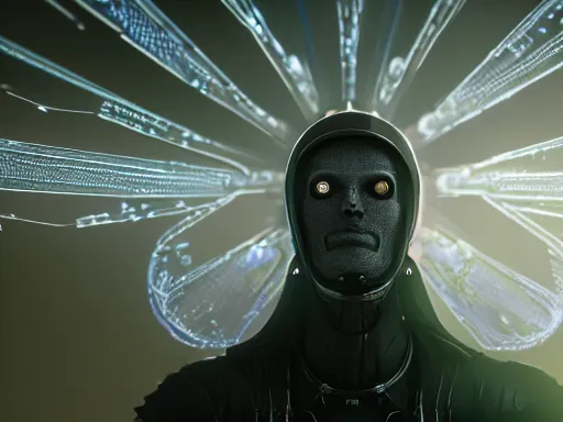 a gray faceless figure, ascended, robot wizard, NPC | Stable Diffusion ...