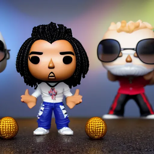 funko pop of rap group migos, product shot, macro, | Stable Diffusion ...