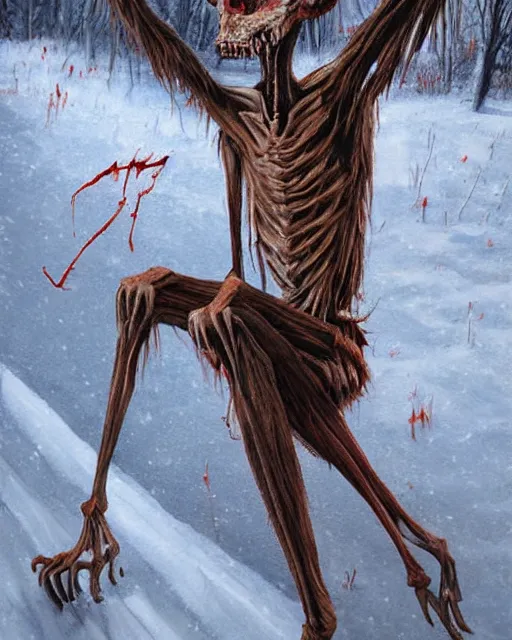 Horrifying detailed painting of a pale, emaciated, and | Stable ...