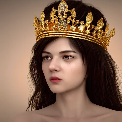 beautiful girl with a diamond jeweled crown with a | Stable Diffusion ...