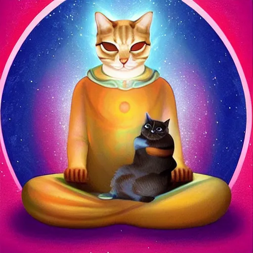 contented peaceful interdimensional cat!! bodhisattva, | Stable ...