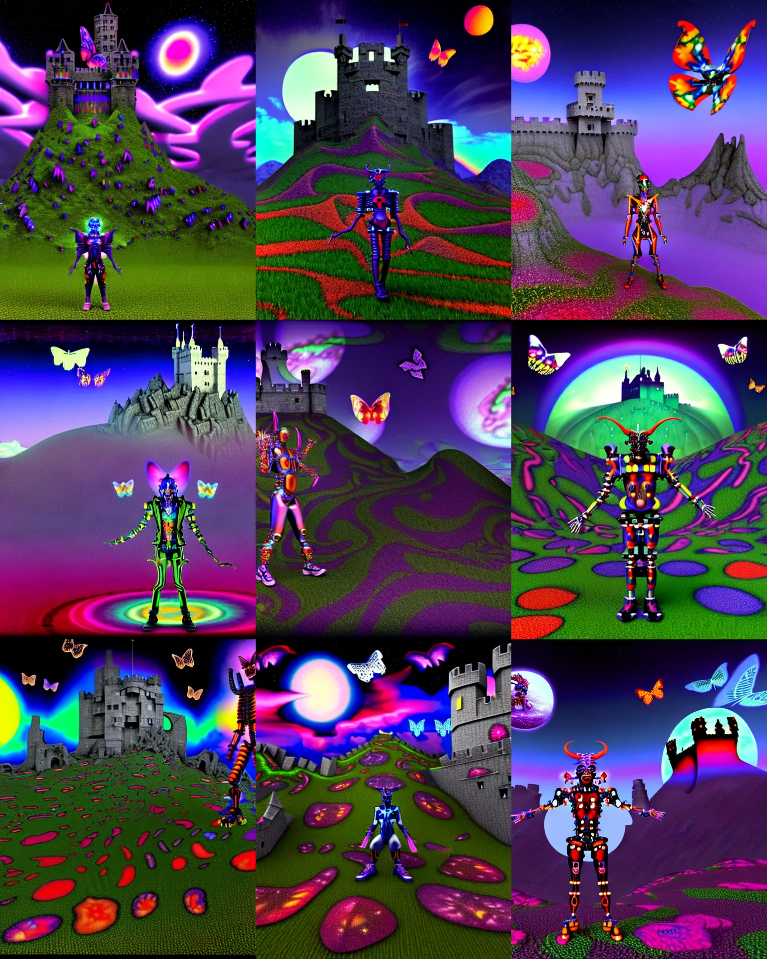 3 d render of cyborg demon jester standing in | Stable Diffusion | OpenArt