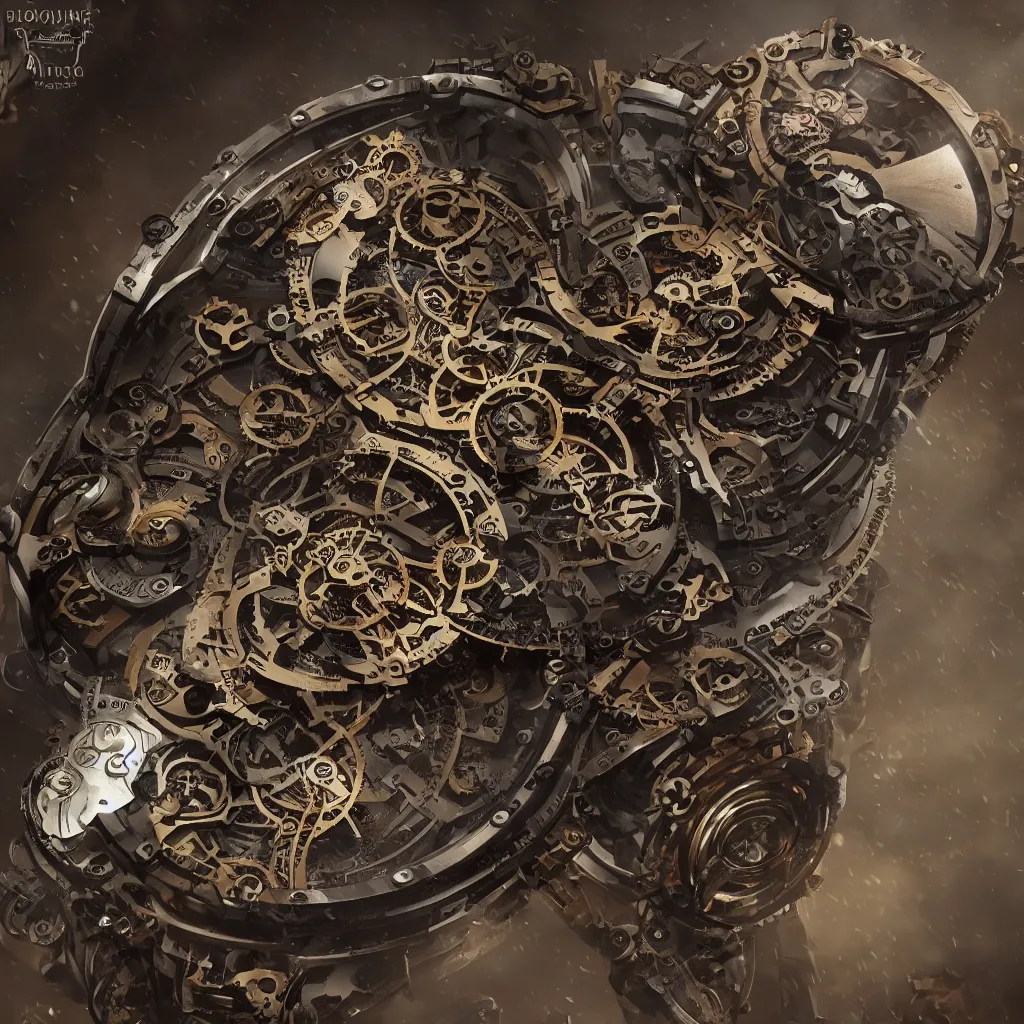 a steampunk style mechanical wrist watch by greg | Stable Diffusion ...