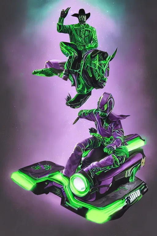 portrait of cowboy johnny cash as purple green ranger | Stable ...