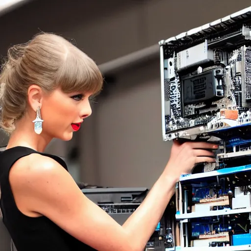 Taylor Swift building a PC | Stable Diffusion