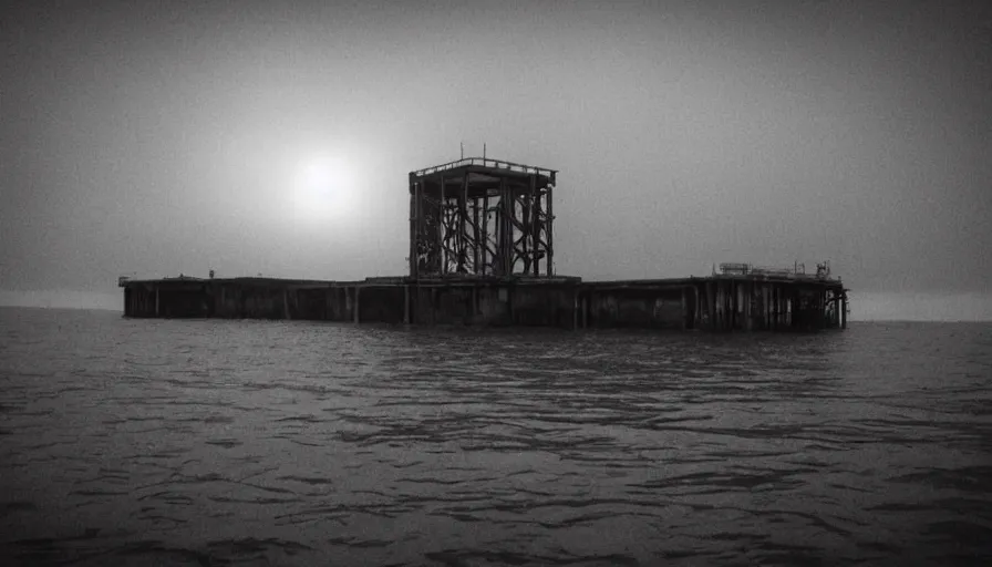 Big budget horror movie, undersea structure seen from | Stable ...