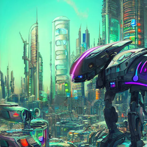 a mecha-futuristic skunk polluting a post-apocalyptic | Stable ...