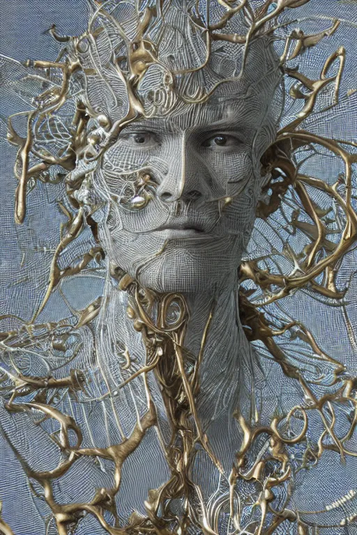 complex 3d render ultra detailed closeup portrait of a | Stable ...