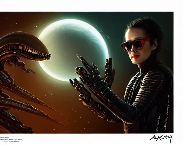 an alien from the movie aliens wearing sunglasses and | Stable ...
