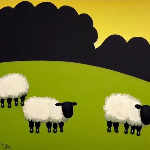 sheep by mackenzie thorpe, giclee on paper | Stable Diffusion | OpenArt