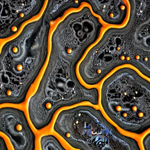 photograph of a black, tar - like fungus with lots of | Stable Diffusion