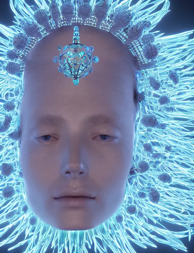 symmetrical, centered, goddess close-up portrait wigh | Stable ...