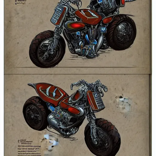 dungeons and dragons motorcycle, concept art, players | Stable Diffusion