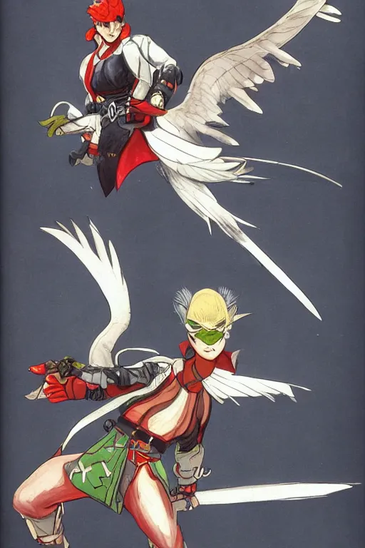 Anthropomorphic bird fighter concept art by Capcom, | Stable Diffusion ...