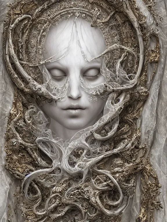 a beautiful render of baroque catholic veiled ghost | Stable Diffusion ...
