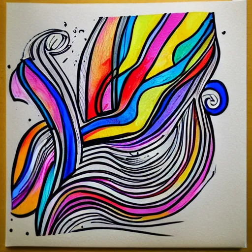 abstract ink with colour, line art | Stable Diffusion | OpenArt
