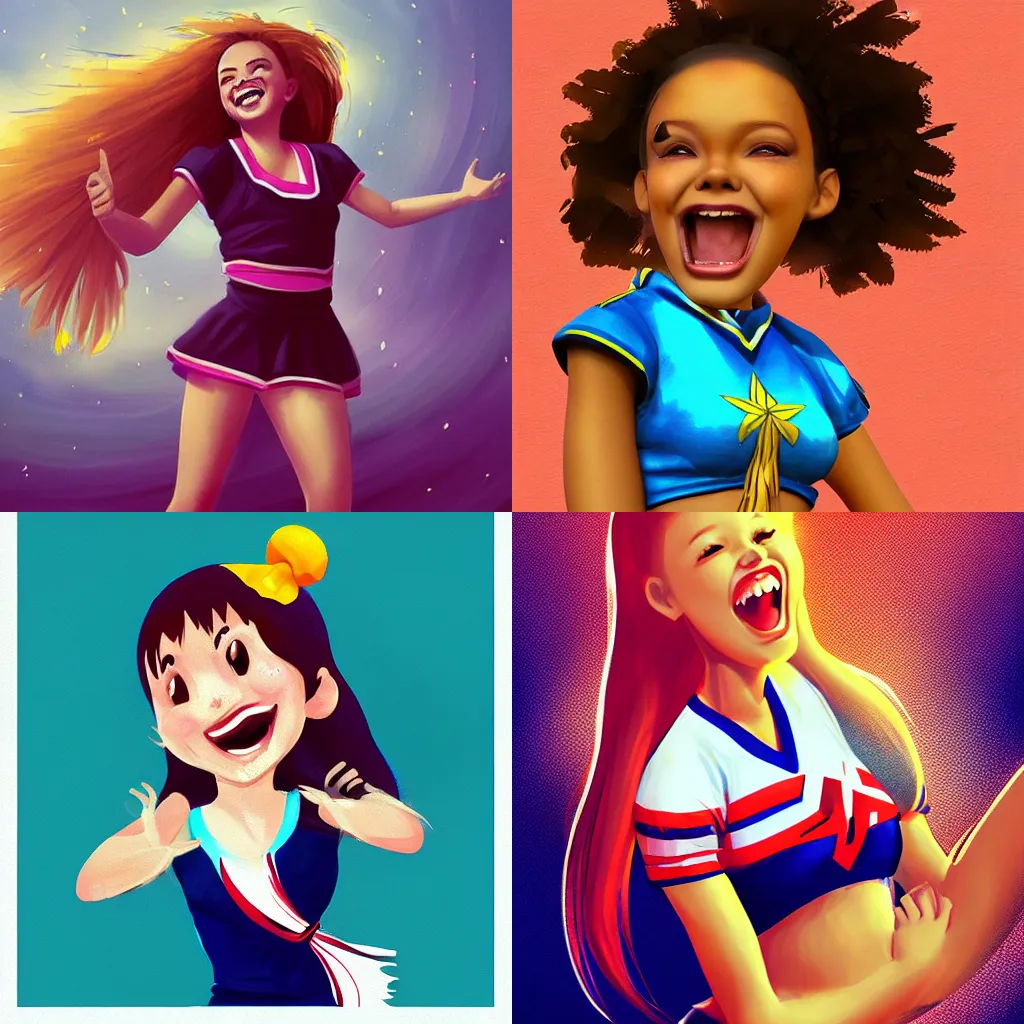 a happy cheerleader, digital art, artstation | Stable Diffusion | OpenArt