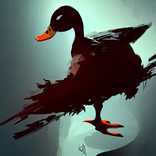 demonic duck of doom, concept art, stylized, dynamic | Stable Diffusion ...