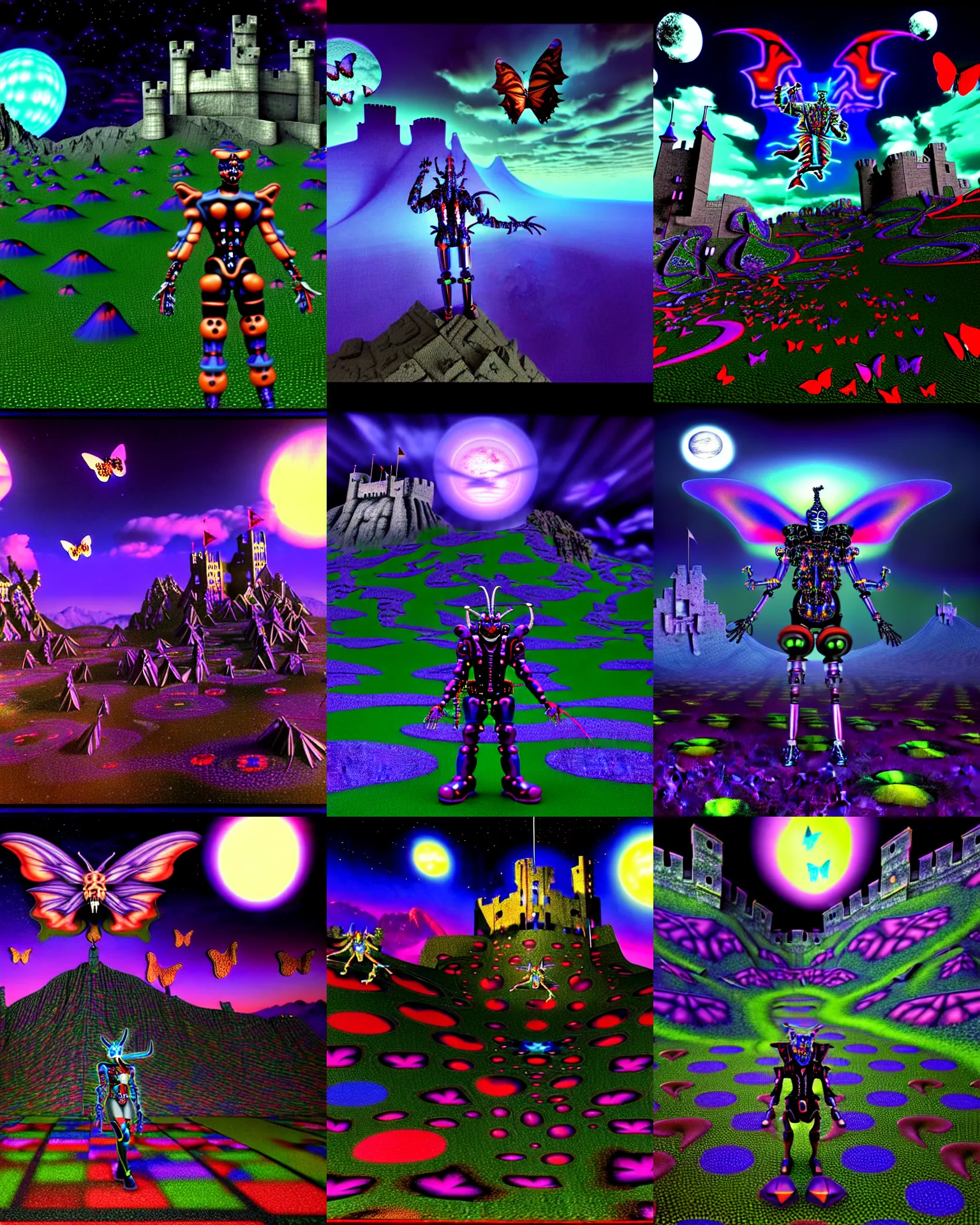 3 d render of cyborg demon jester standing in | Stable Diffusion | OpenArt