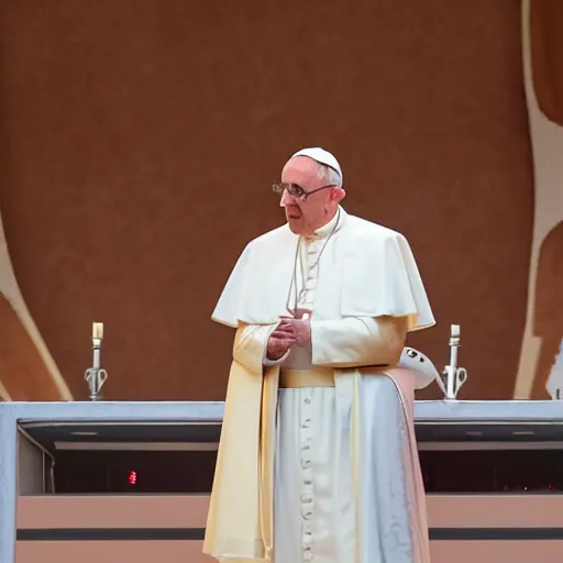 the pope beatboxing during fire show, Canon EOS 6D | Stable Diffusion ...