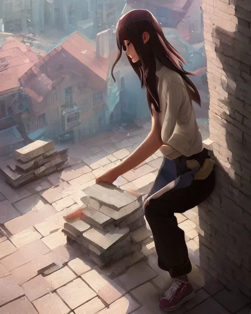 ! dream a bricklayer girl laying bricks, perfect | Stable Diffusion | OpenArt