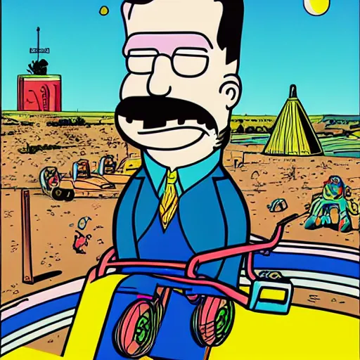 elon musk, by matt groening, simpsons artist, cartoon, | Stable ...