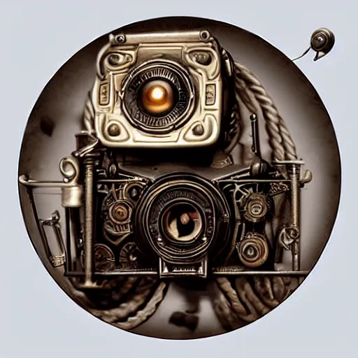 an old steampunk still camera that is a portal to | Stable Diffusion