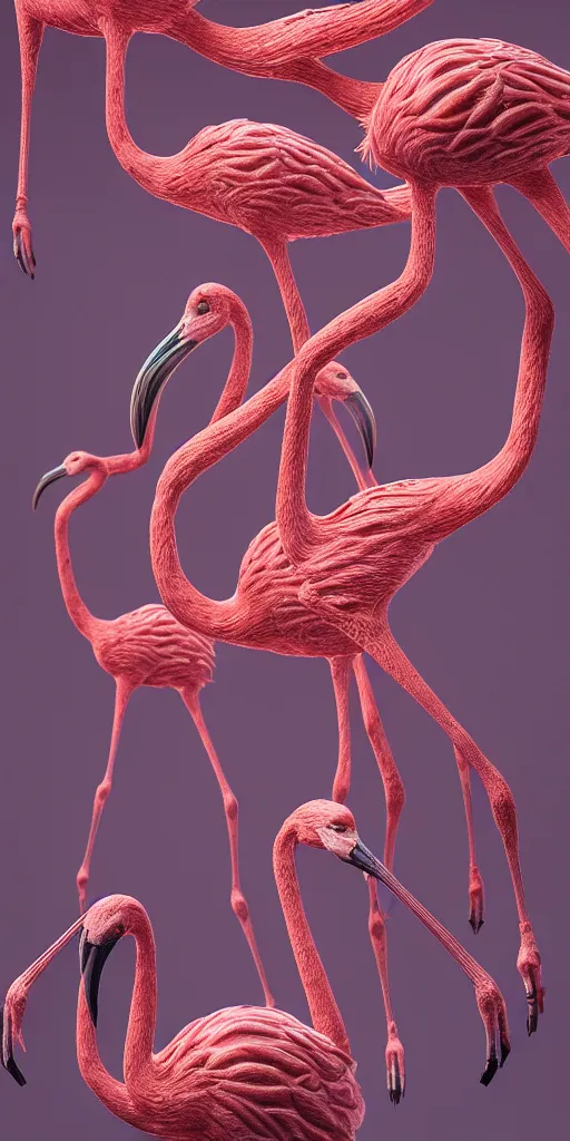 extremely detailed 3 d fractal spider flamingos with | Stable Diffusion ...