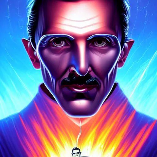 Nikola Tesla as a supervillain with electric powers, | Stable Diffusion ...