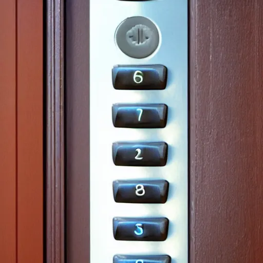 retro futuristic keypad on door | Stable Diffusion | OpenArt