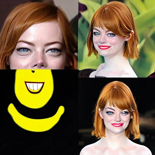 an anthromorphoic banana character wears emma stone's | Stable ...