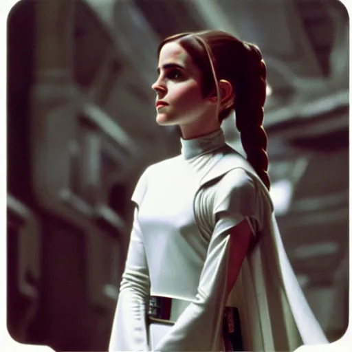 film still of emma watson as princess leia organa in | Stable Diffusion ...