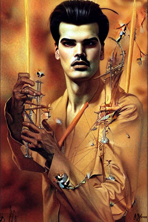 occult art portrait of jack parsons by wayne barlowe, | Stable Diffusion