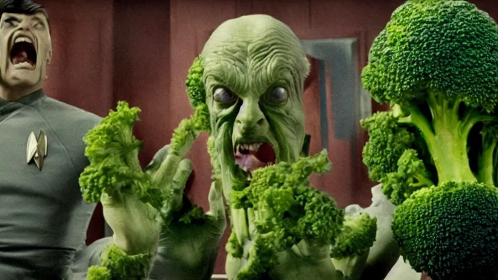 giant monster made of broccoli and sharp teeth eating | Stable ...