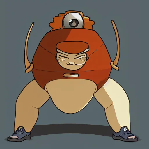 Anime style illustration of an anthropomorphic boulder | Stable ...