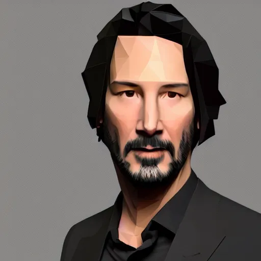 low poly render of Keanu Reeves | Stable Diffusion | OpenArt