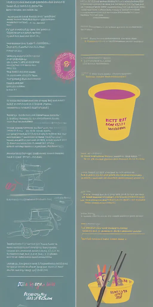 brochure for a low quality bucket, pastel infographic | Stable ...