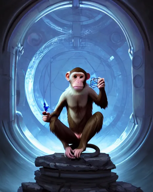 Monkey Scientist, Experiment in Laboratory, D&D, | Stable Diffusion ...