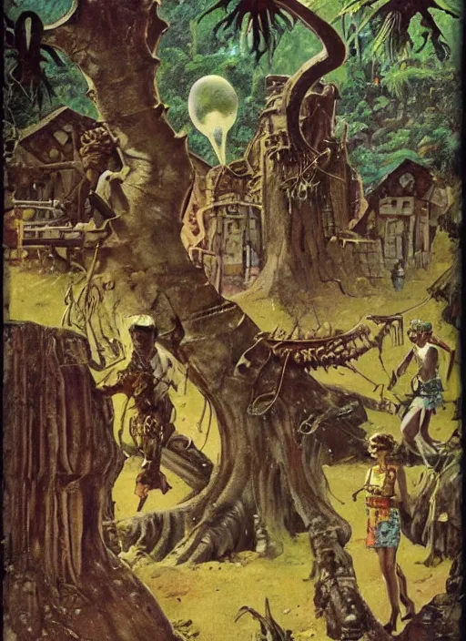 5 0 s pulp scifi fantasy illustration of an alien | Stable Diffusion ...