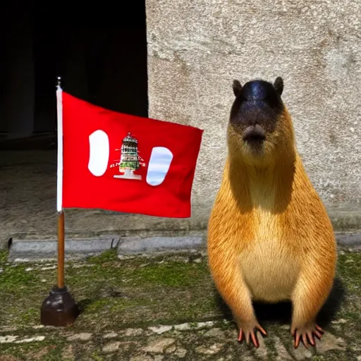 capybara holding portugal flag | Stable Diffusion | OpenArt