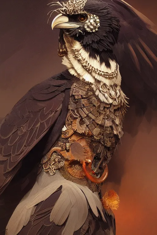 painting of a crow chicken chimera, decorated, | Stable Diffusion | OpenArt
