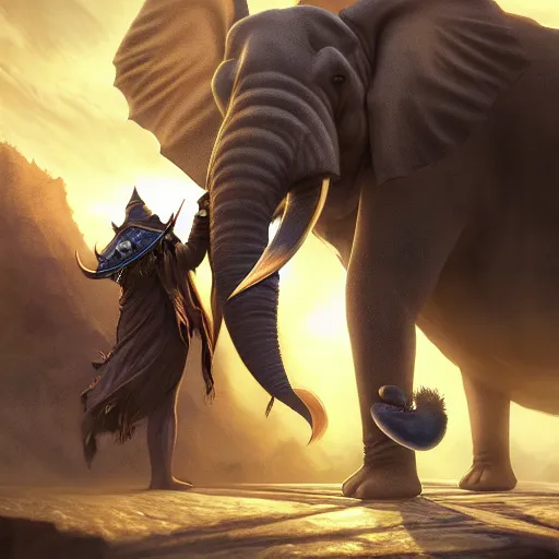 Anthropomorphized Elephant casting epic world spell, | Stable Diffusion ...