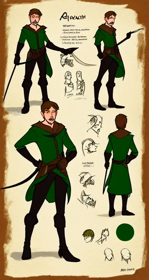 a concept art character sheet of robin Hood | Stable Diffusion | OpenArt