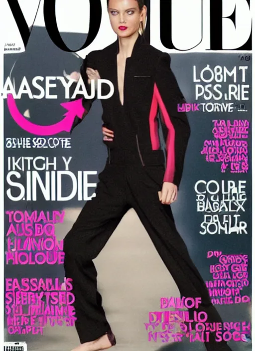 bizarre pose on the catwalk vogue cover | Stable Diffusion | OpenArt