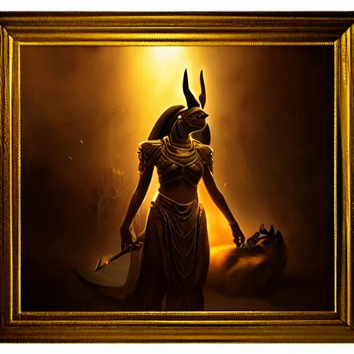 Majestic gracious Anubis female warrior portrait, | Stable Diffusion ...