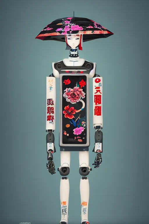 full body portrait of a Japanese robot geisha with | Stable Diffusion ...