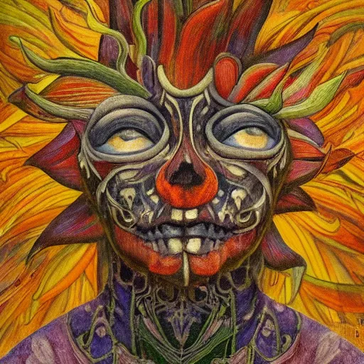 masterpiece painting of a facemask made of flowers, by | Stable ...