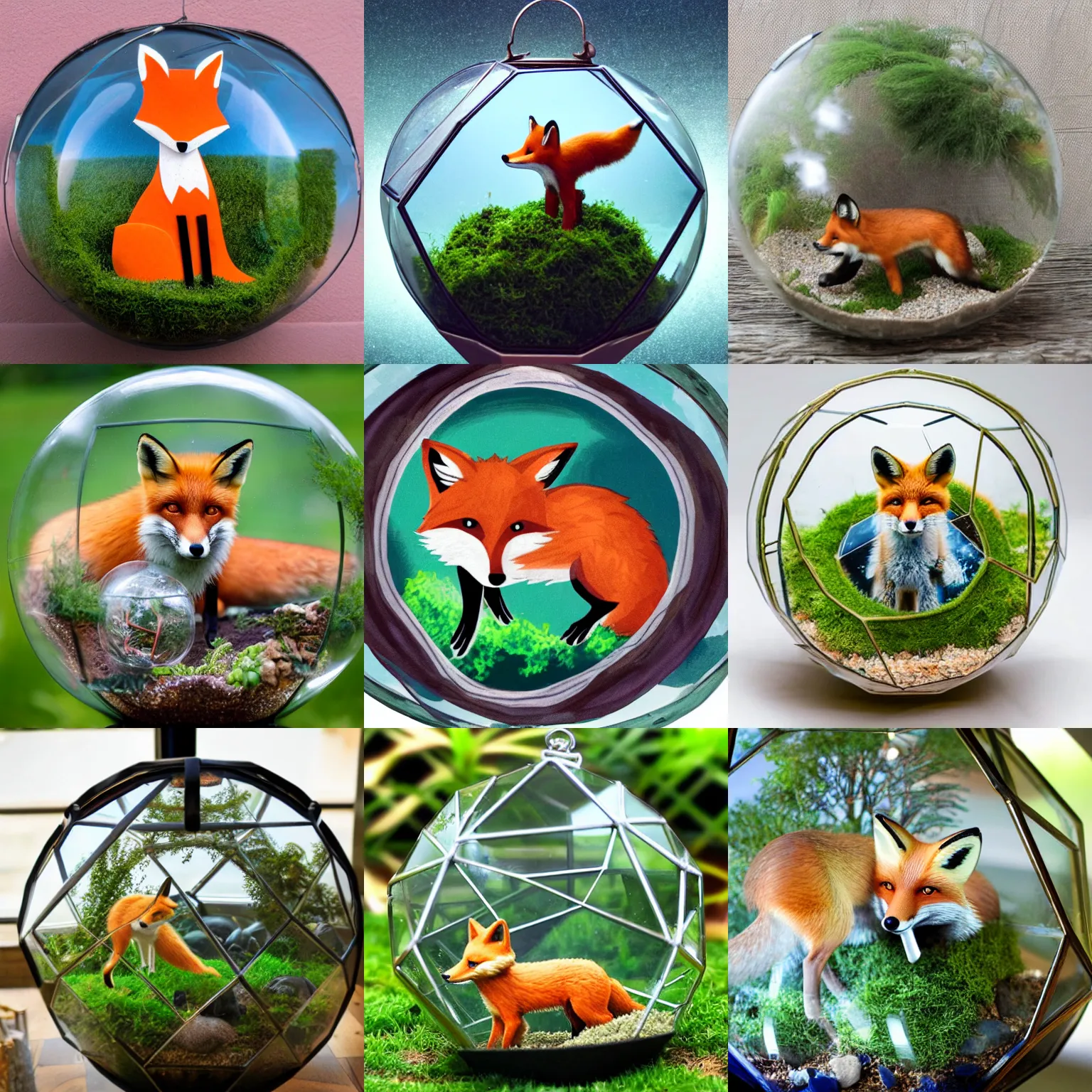 a fox in a terrarium sphere | Stable Diffusion | OpenArt