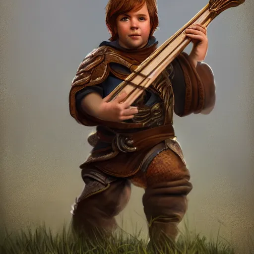 realistic fullbody halfling male, happy, bard, short | Stable Diffusion | OpenArt